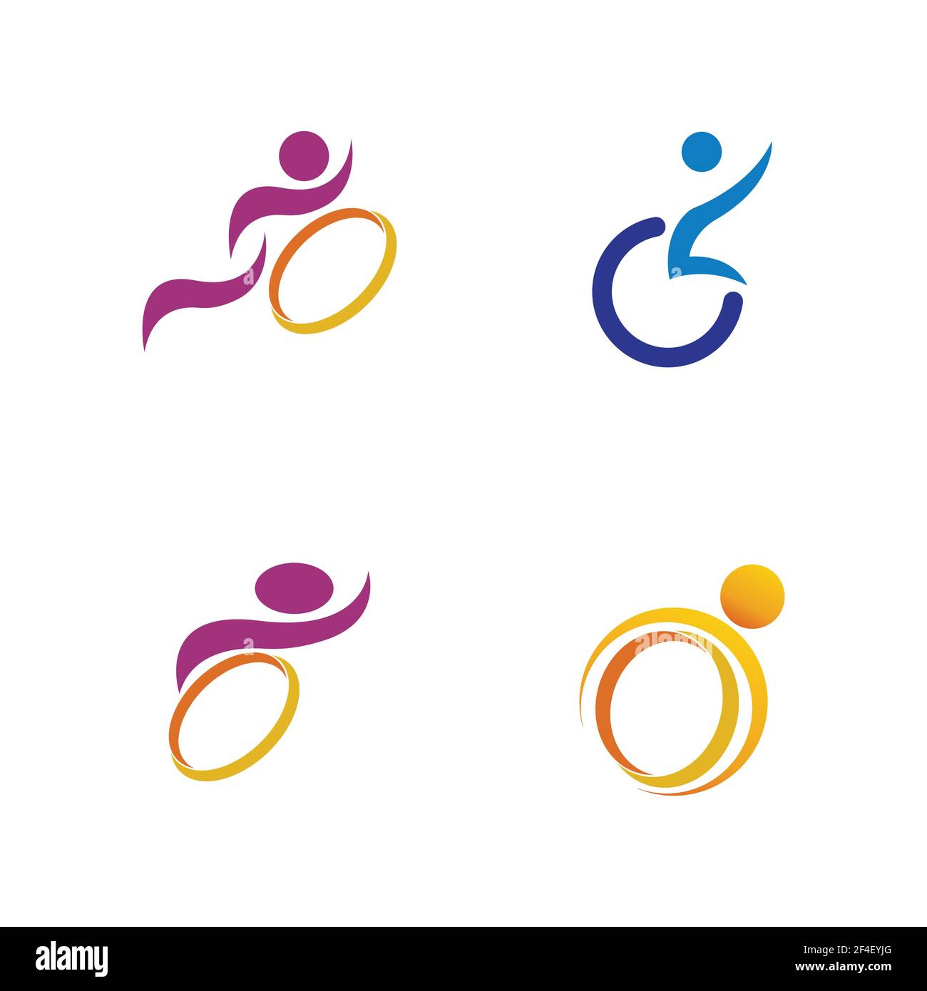 disability logo set vector illustration design template - vector Stock ...