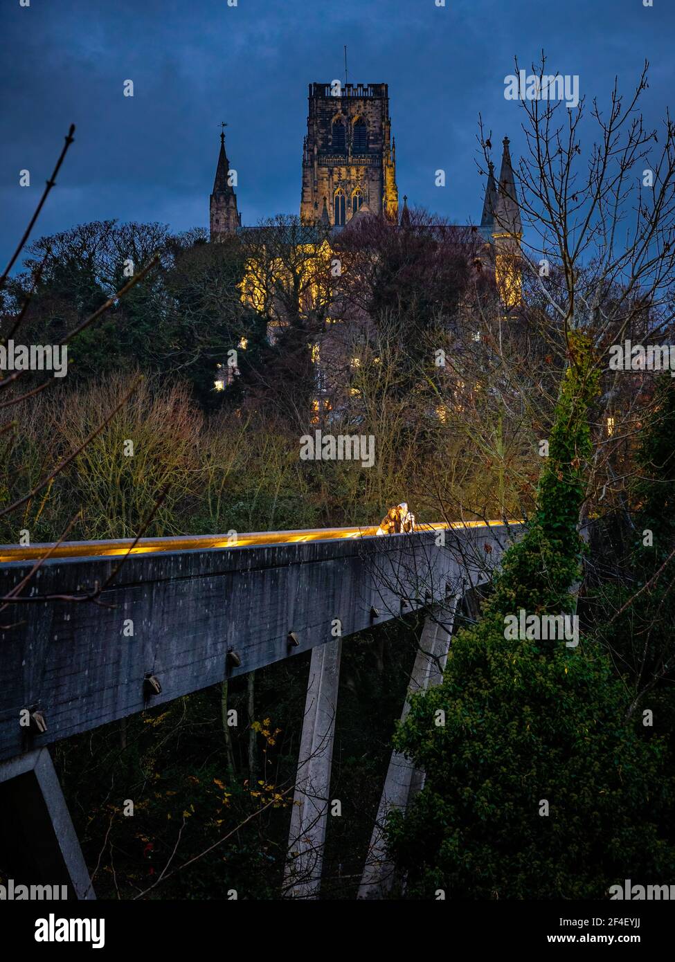 Kingsgate Footbridge & Cathedral, Durham City Stock Photo - Alamy