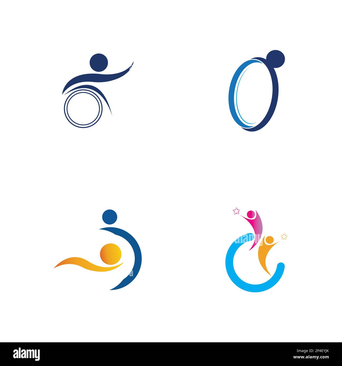 disability logo set vector illustration design template - vector Stock ...