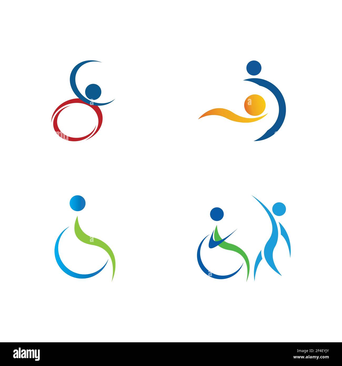 disability logo set vector illustration design template - vector Stock ...