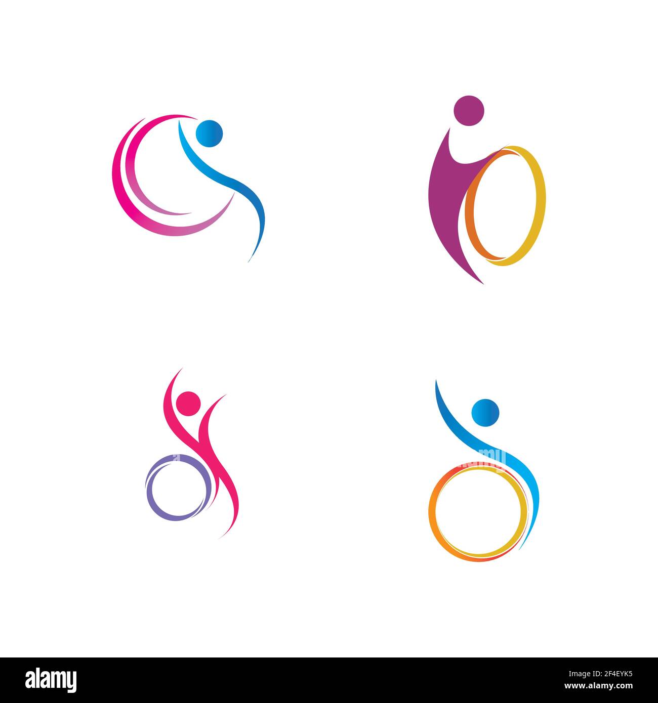 disability logo set vector illustration design template - vector Stock ...