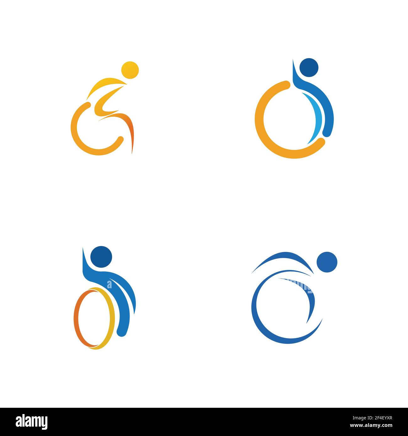 disability logo set vector illustration design template - vector Stock ...