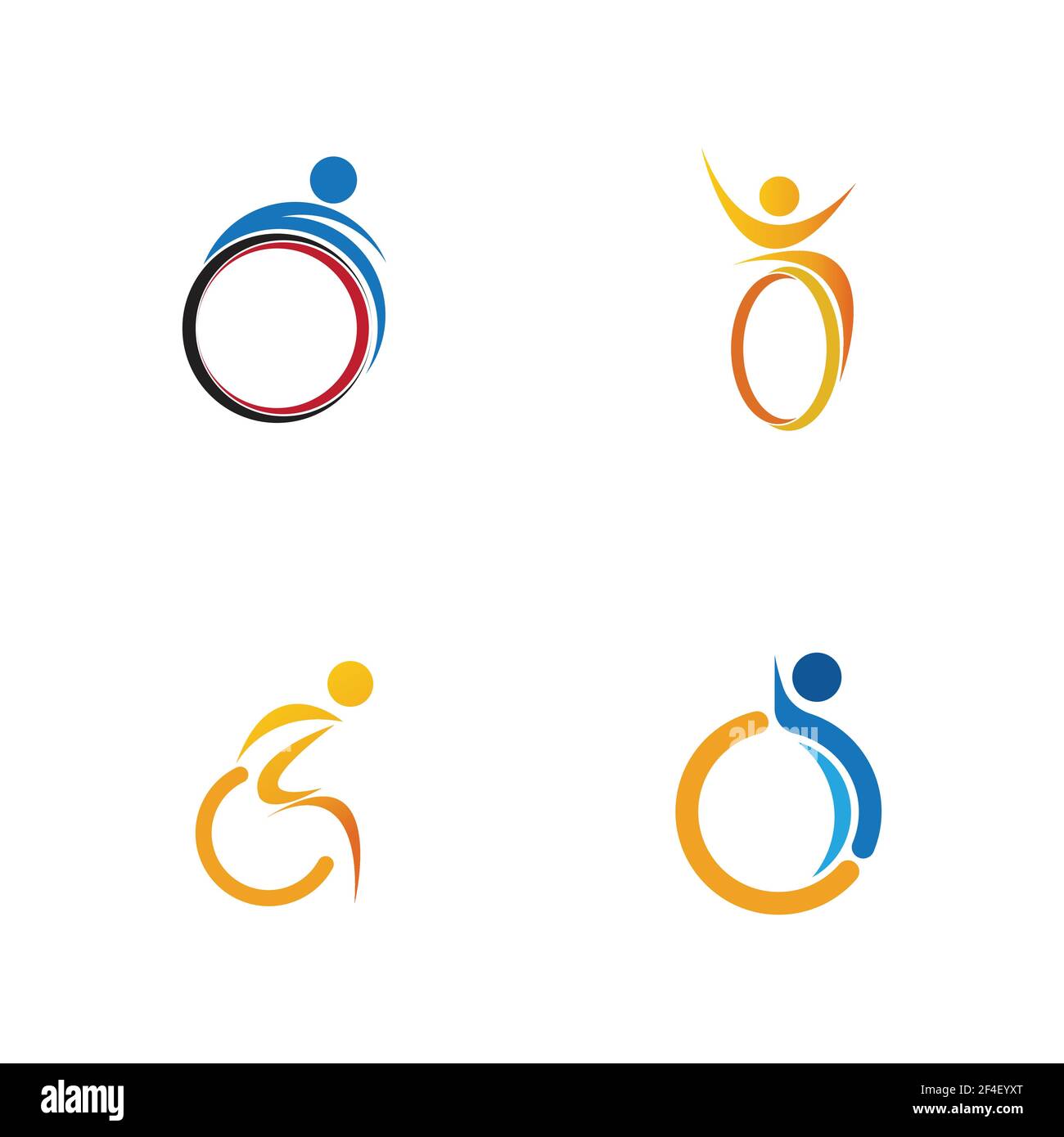 disability logo set vector illustration design template - vector Stock ...