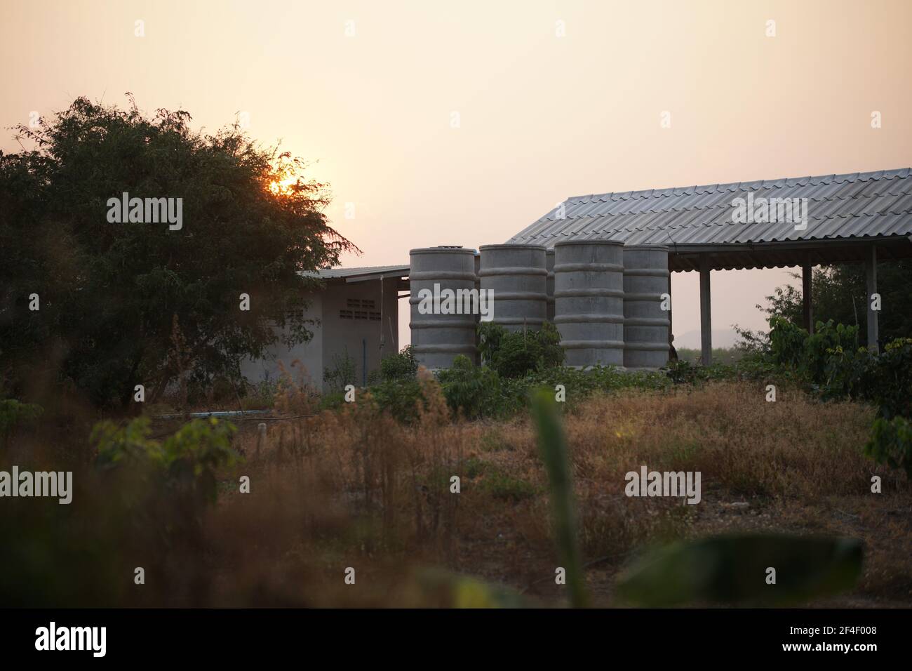 reinforced concrete rings use as water storage tank reservoir ...
