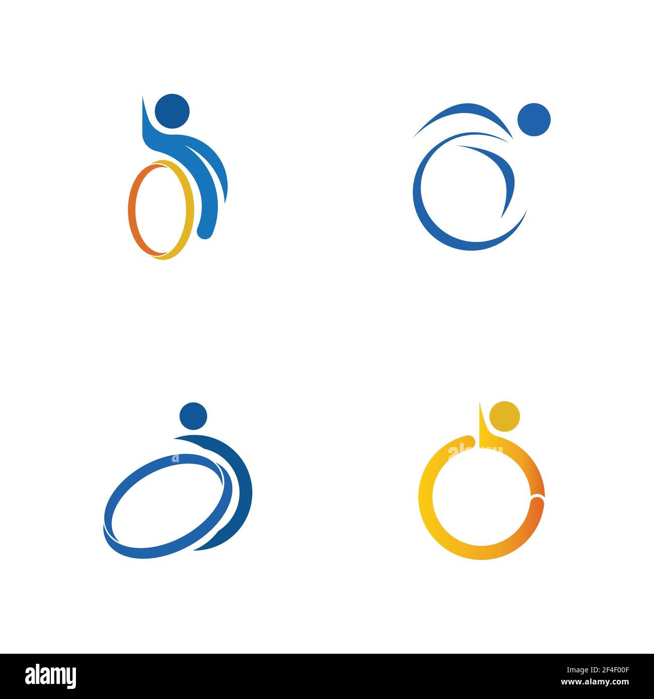 disability logo set vector illustration design template - vector Stock ...