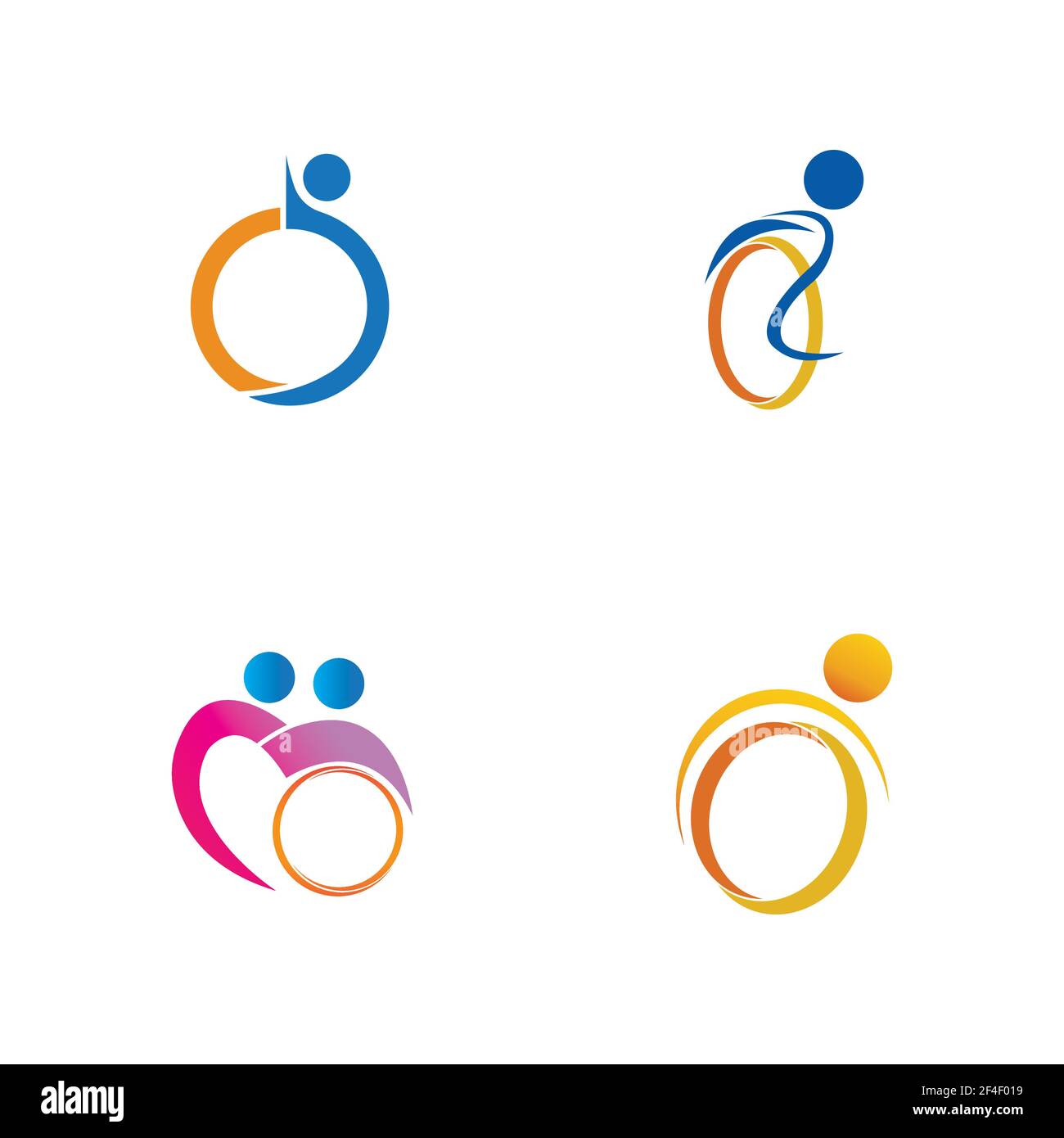 disability logo set vector illustration design template - vector Stock ...