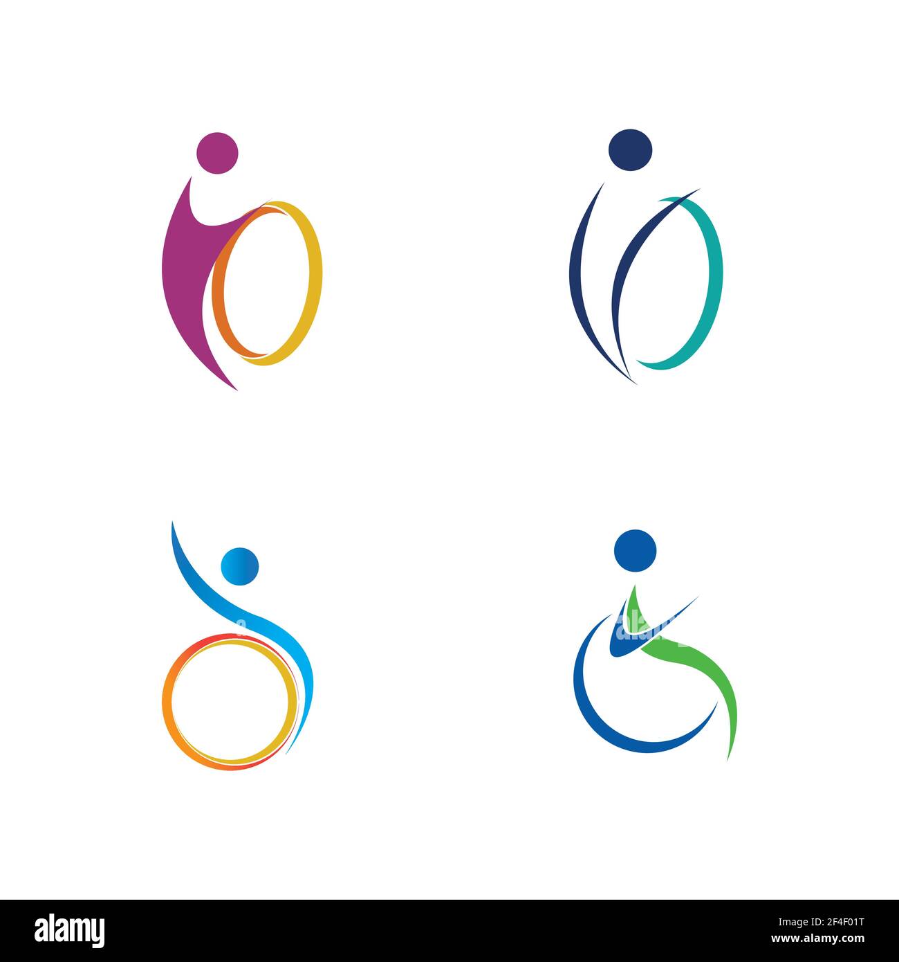 disability logo set vector illustration design template - vector Stock ...