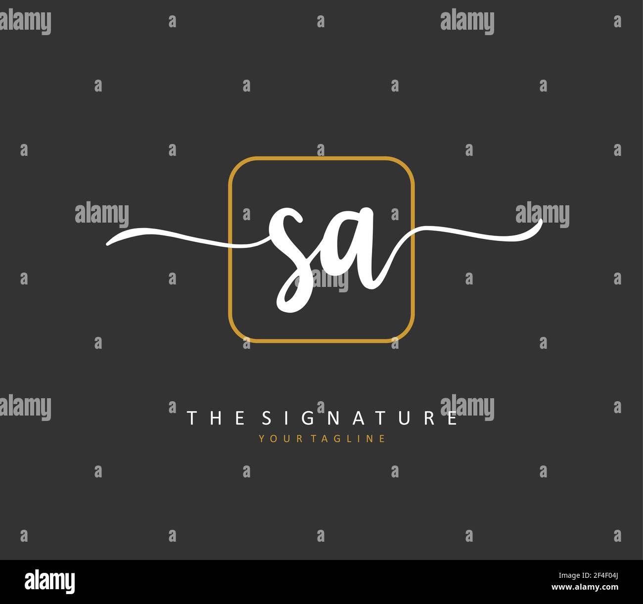 SA Initial letter handwriting and signature logo. A concept handwriting ...