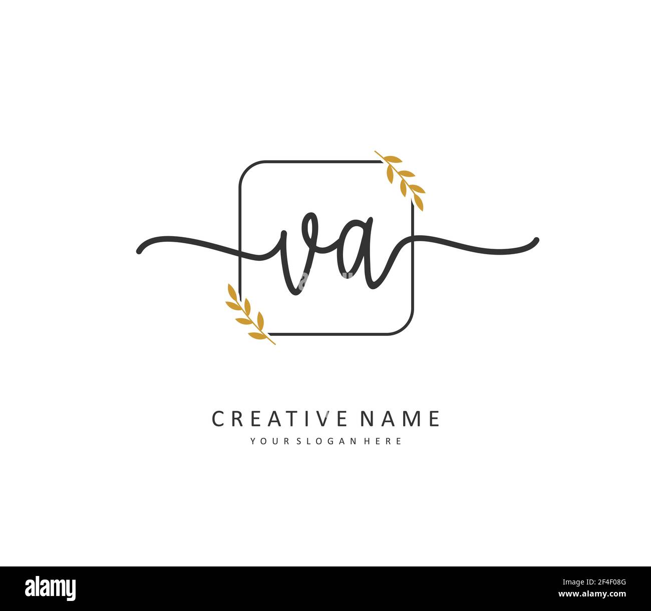 Calligraphy Letter V Signature