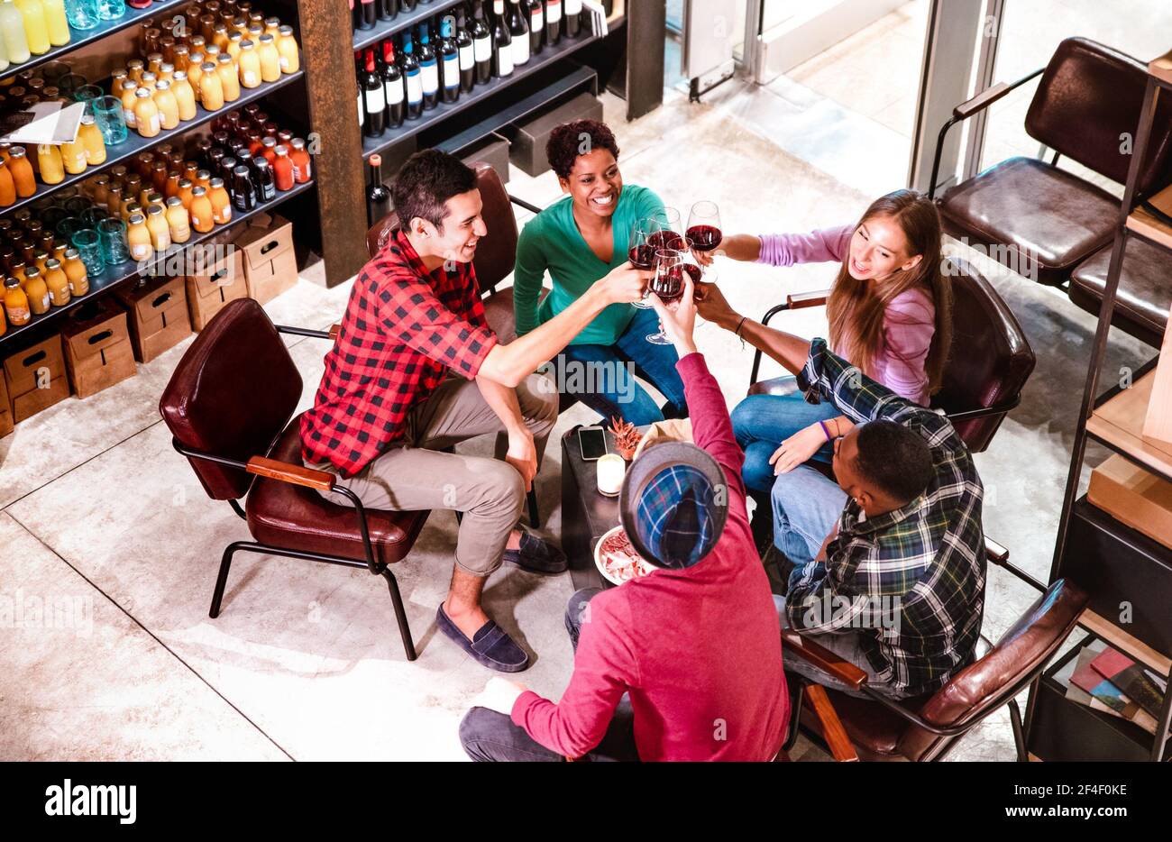 Dining table people top view hi-res stock photography and images - Alamy