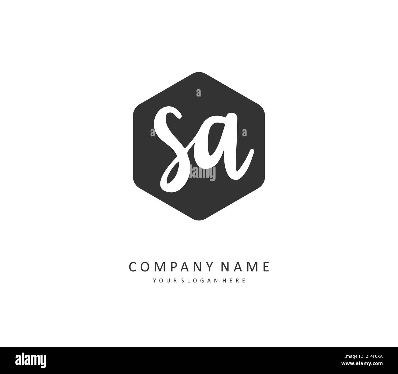 SA Initial letter handwriting and signature logo. A concept handwriting ...