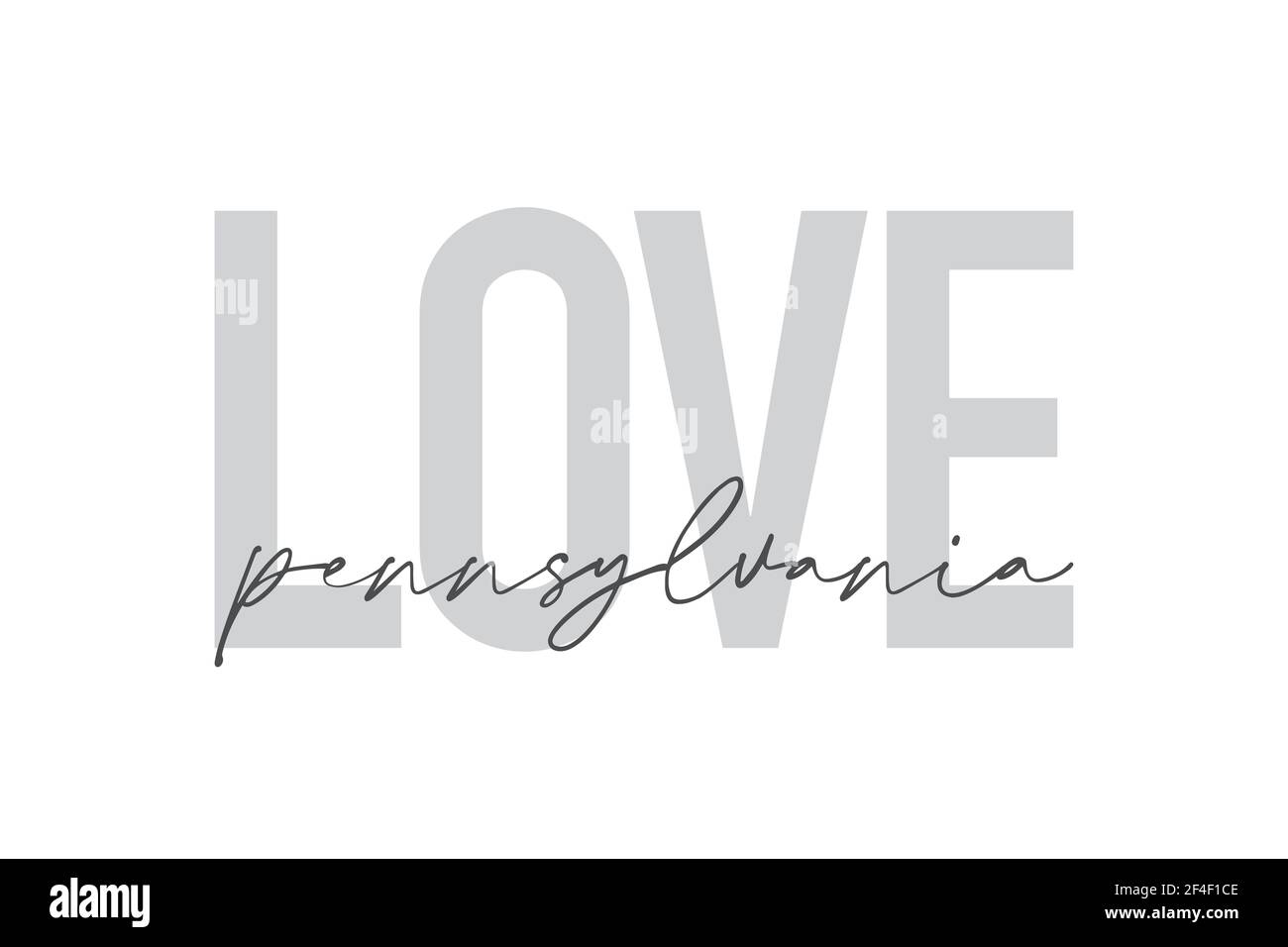Modern, urban, simple graphic design of a saying "Love Pennsylvania" in ...
