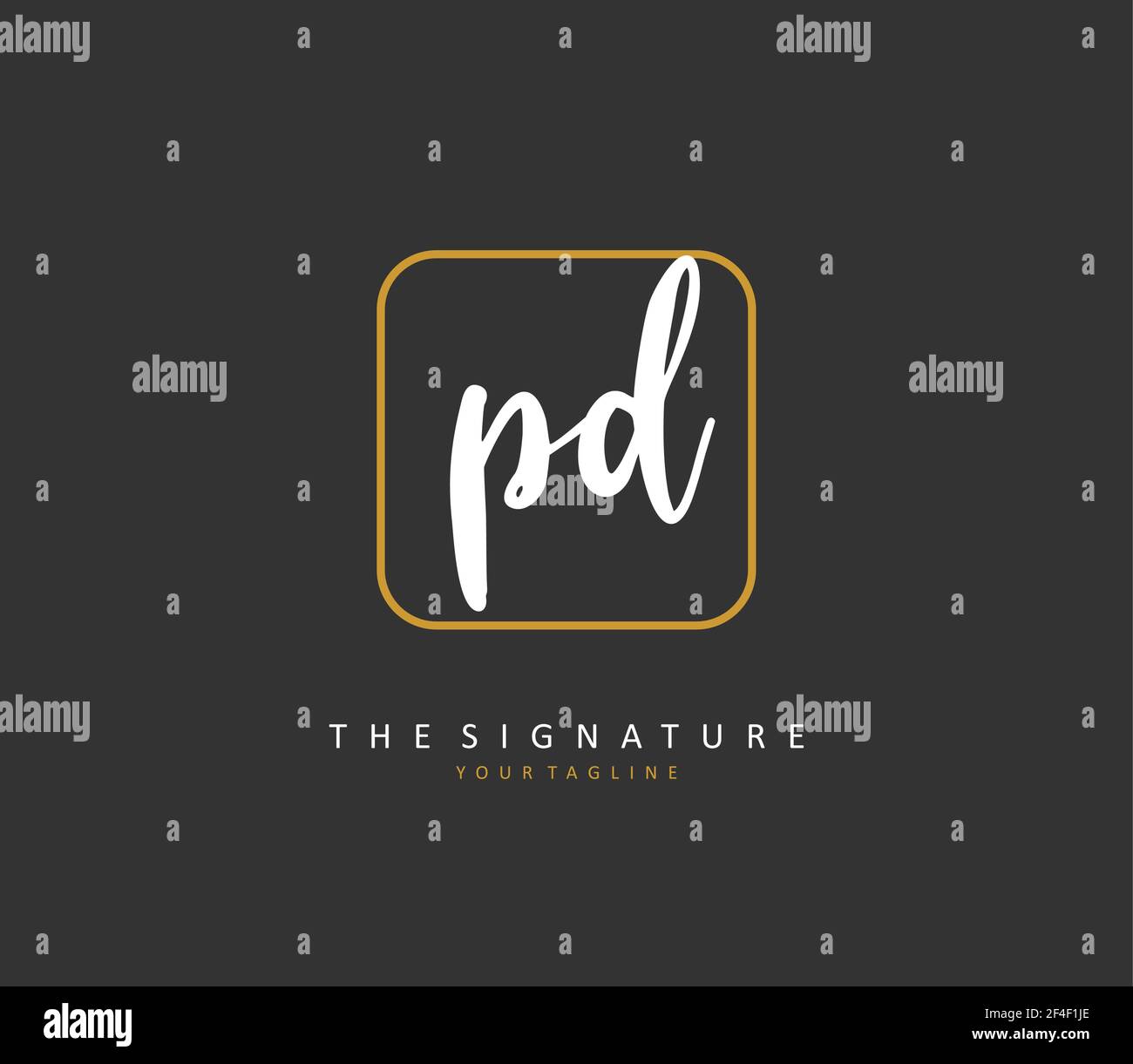 KD Initial letter handwriting and signature logo. A concept handwriting ...