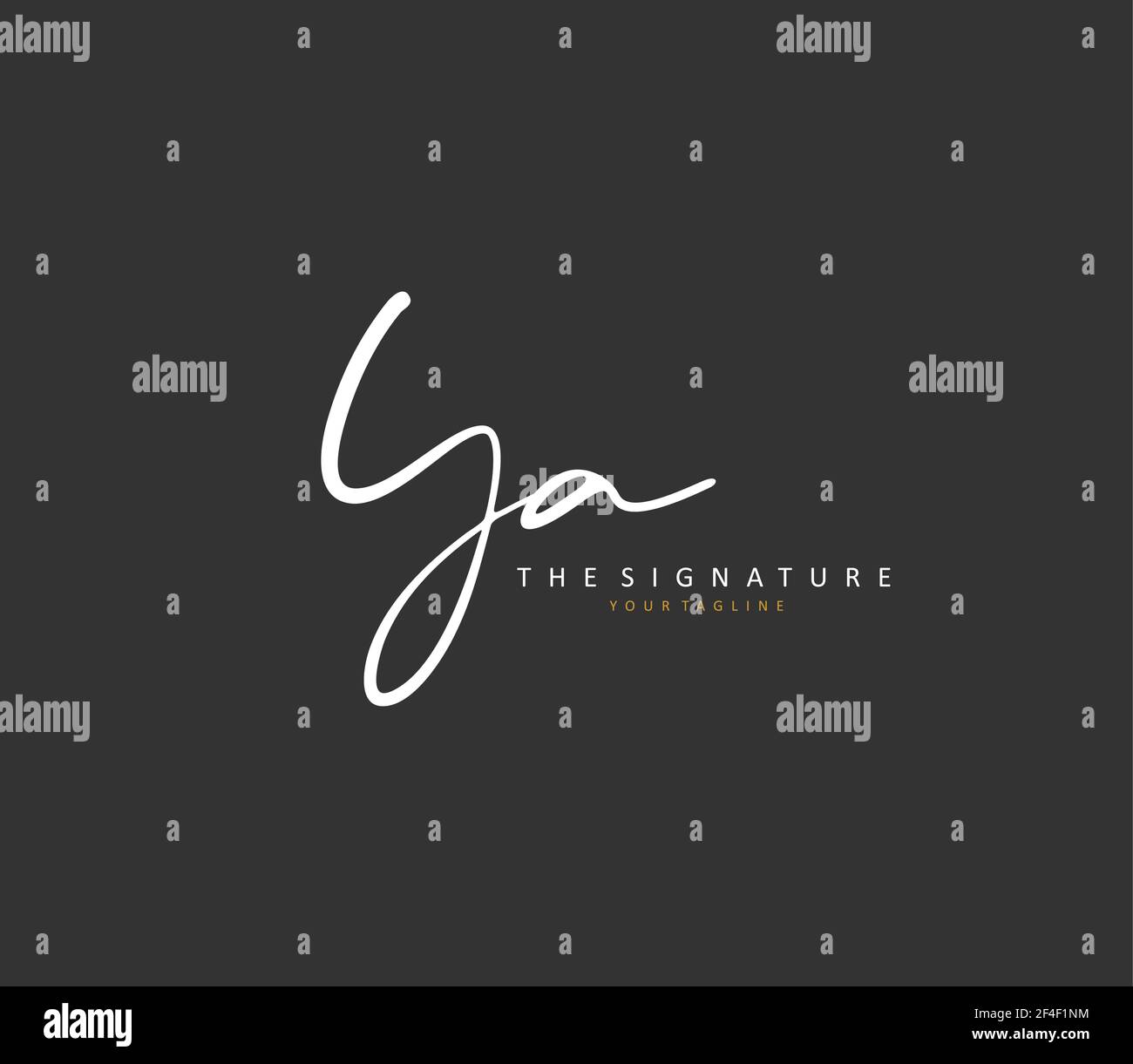 YA Initial letter handwriting and signature logo. A concept handwriting ...