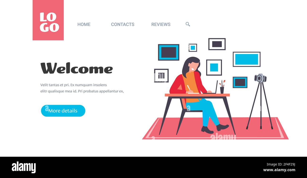 Blogger live streaming using Stock Vector Images - Alamy