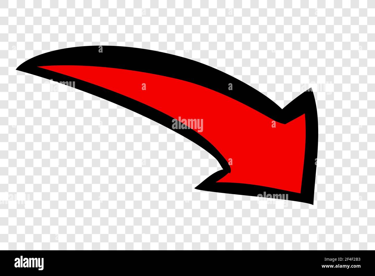 Vector Doodle Hand Draw Red Big Mark of Arrows, at Transparent Effect ...