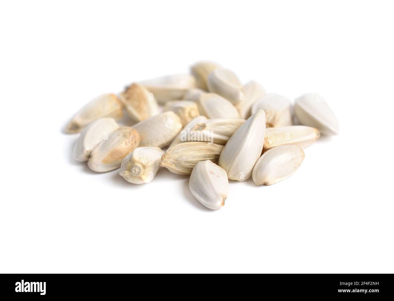 Safflower or Carthamus tinctorius seeds. Isolated on white background ...