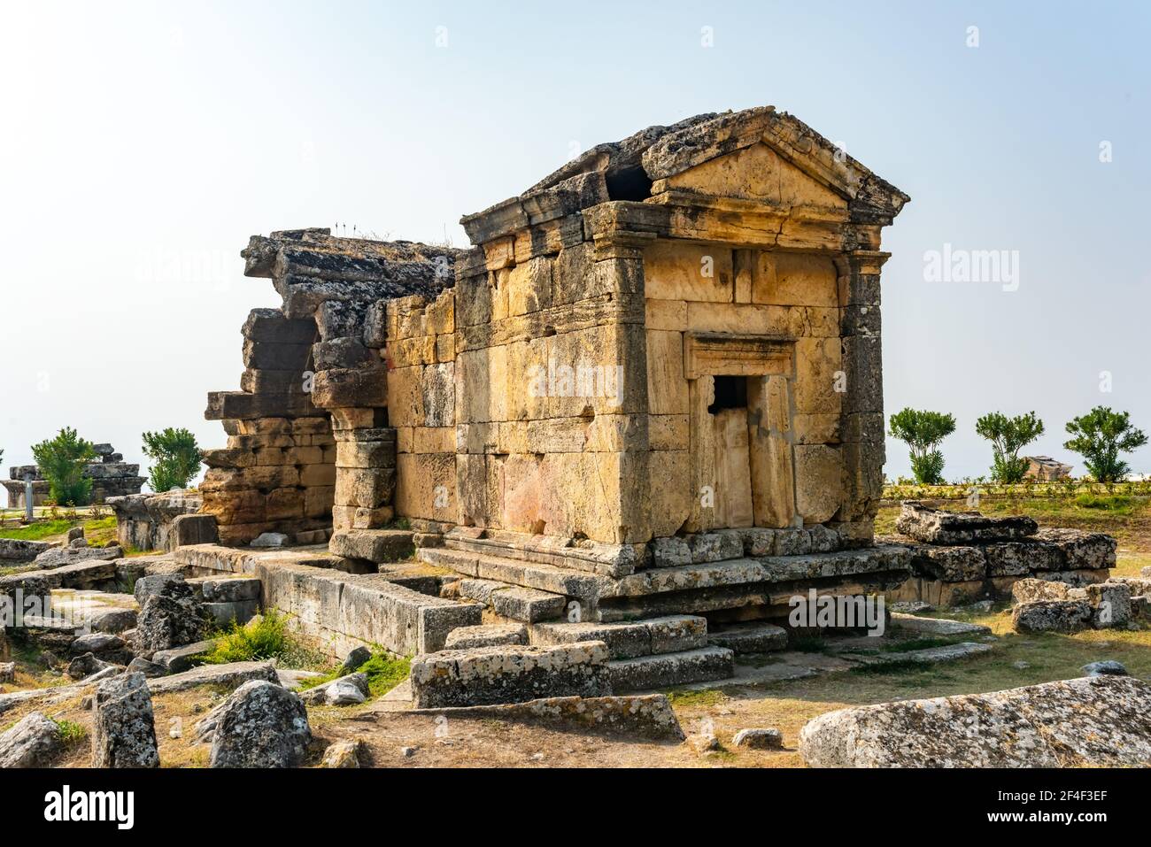 Hierapolis ancient city ruins Pamukkale Turkey. UNESCO world heritage ...