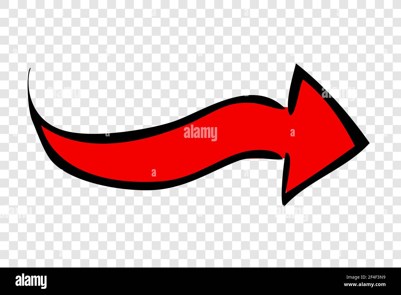 Vector Doodle Hand Draw Red Big Mark of Arrows, at Transparent Effect ...