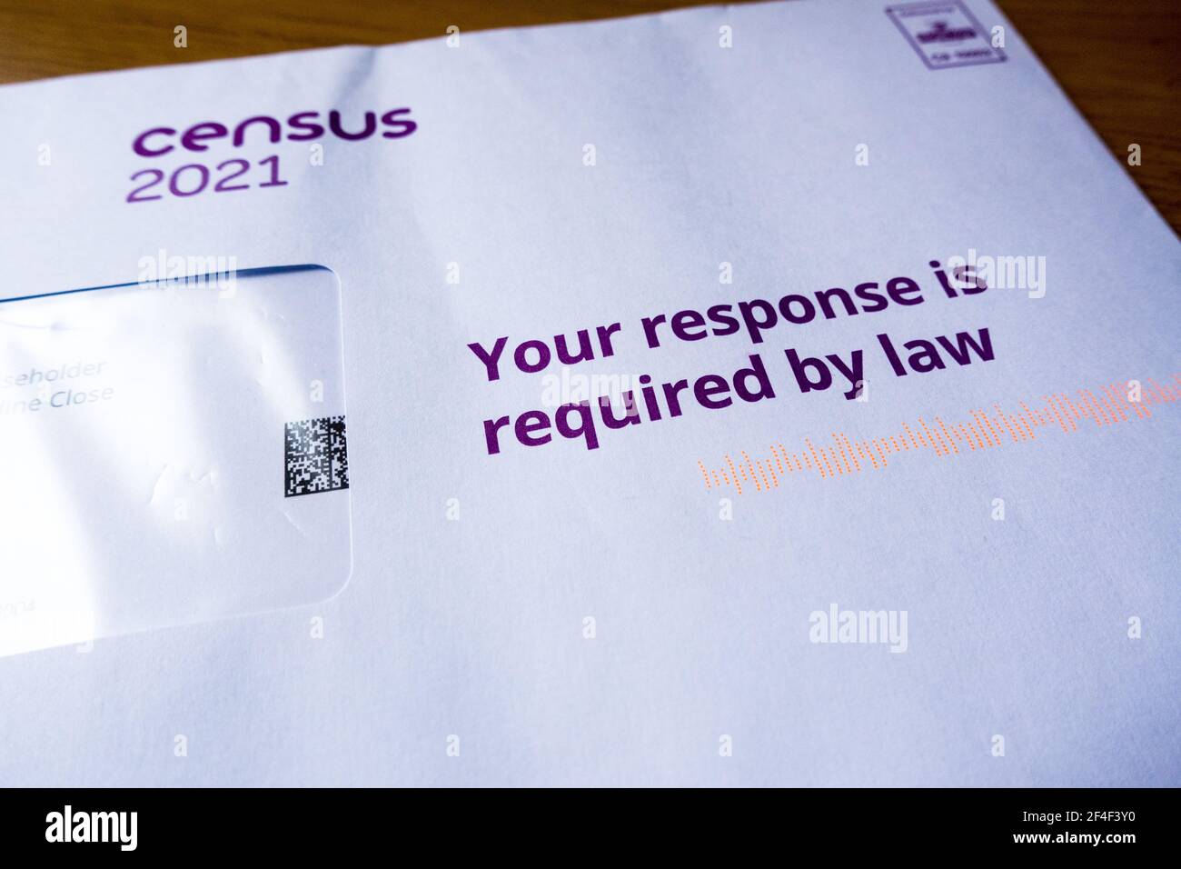 UK census 2021 Letter Stock Photo - Alamy