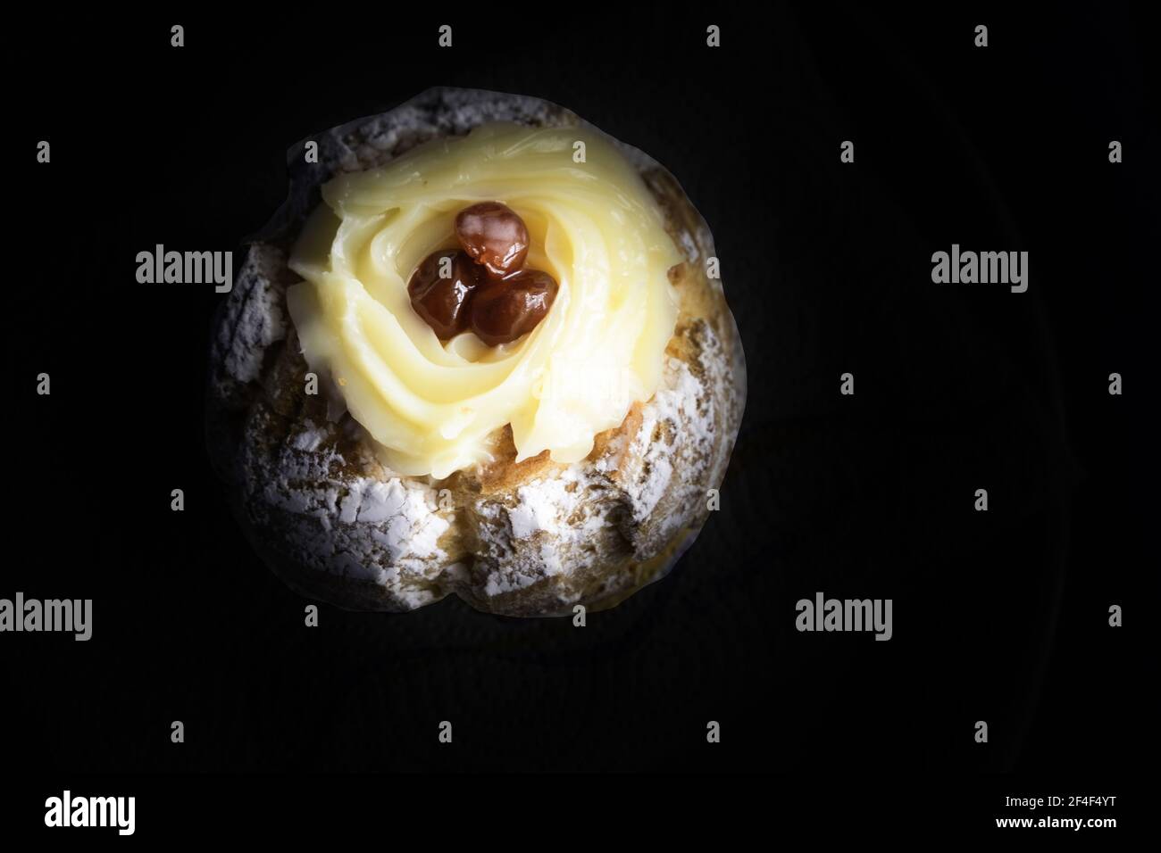Zeppole of Saint Joseph, Italian pastry with flour, sugar, eggs, oil ...