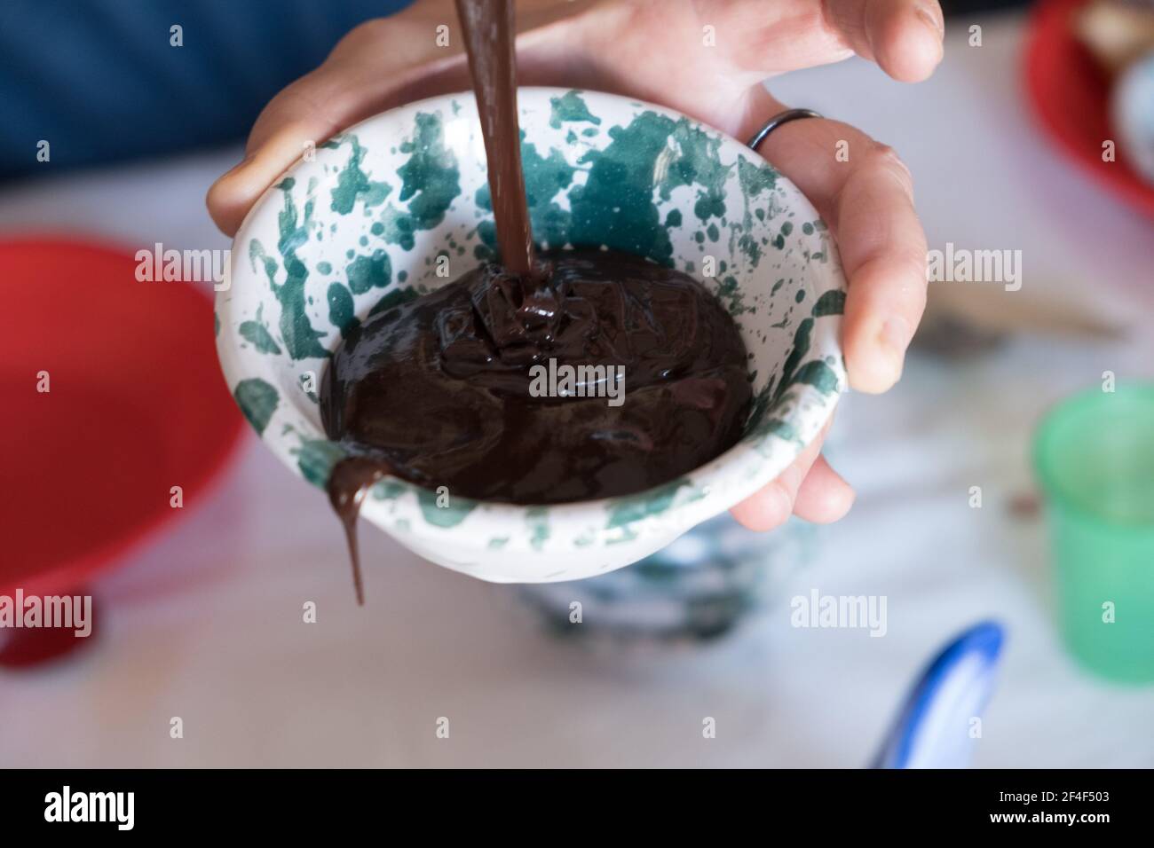 Sanguinaccio traditional neapolitan carnival cream, made with chocolate ...