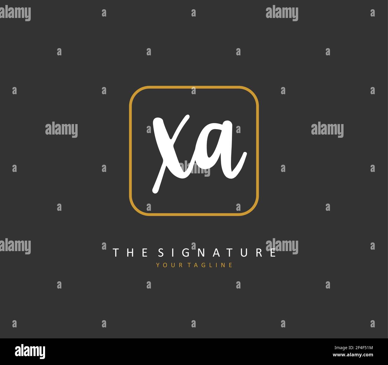 XA Initial letter handwriting and signature logo. A concept handwriting ...