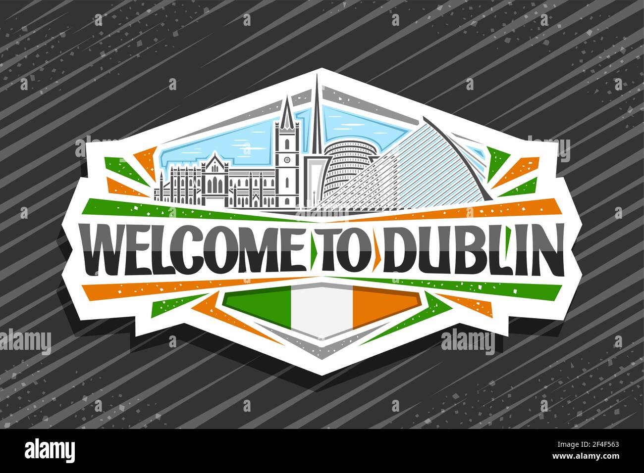 Tourist welcome sign ireland Stock Vector Images - Alamy