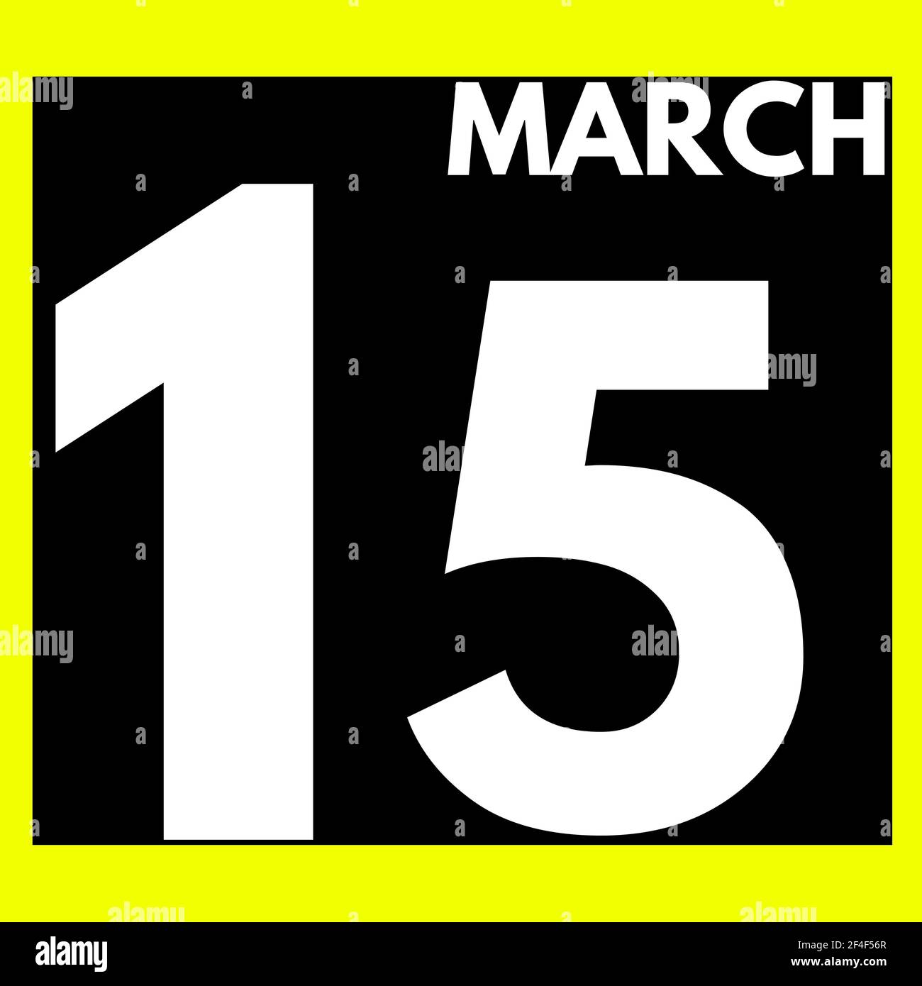 March 15 . Modern daily calendar icon .date ,day, month .calendar for ...