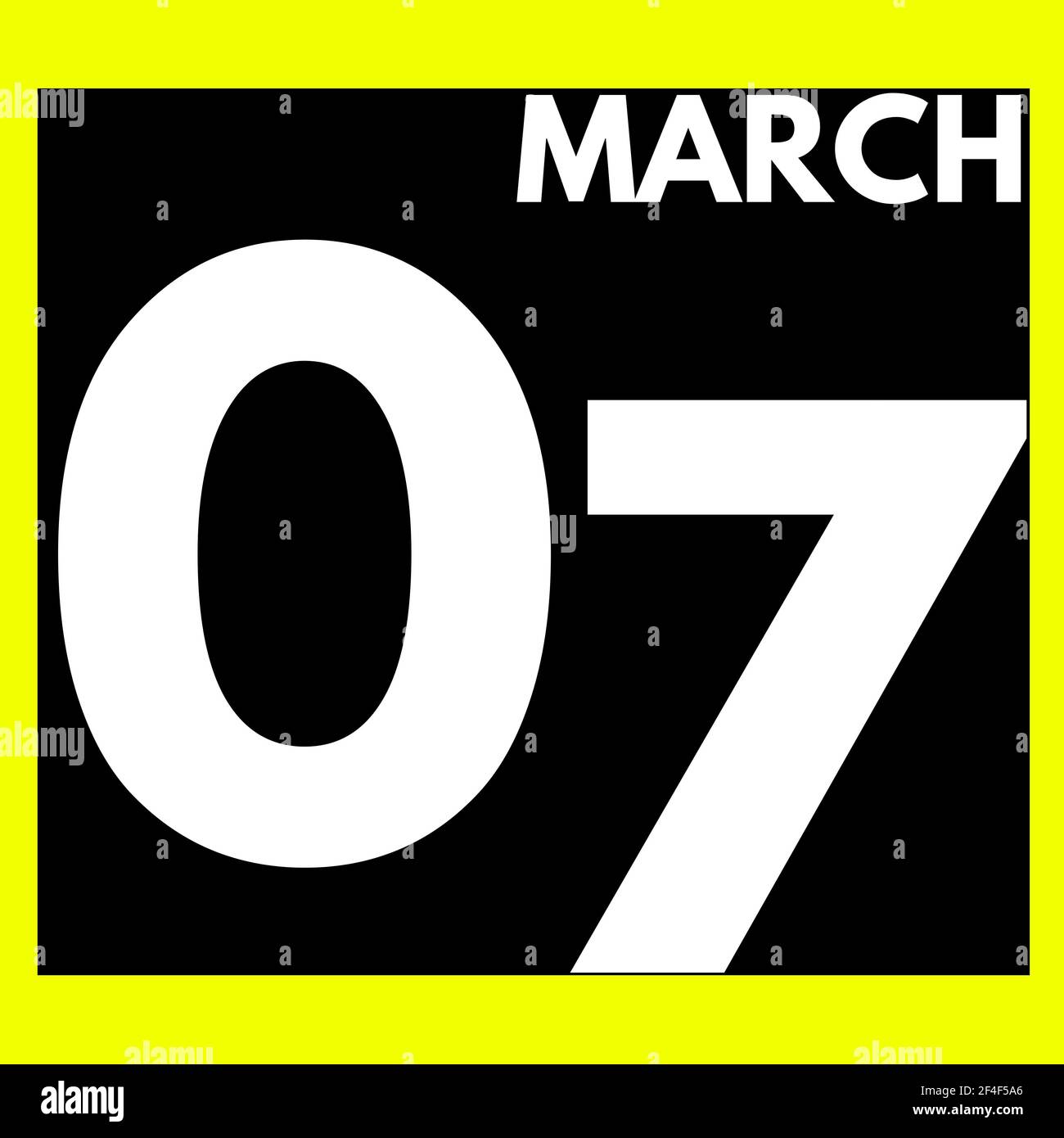 March 7 . Modern daily calendar icon .date ,day, month .calendar for ...