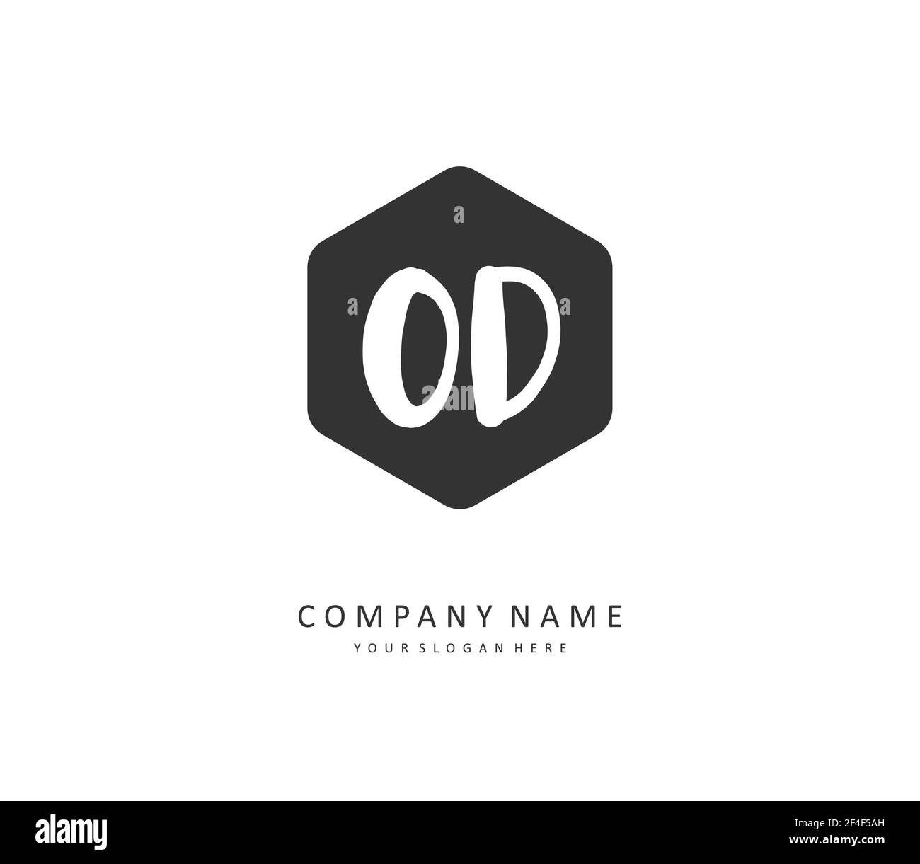OD Initial letter handwriting and signature logo. A concept handwriting ...