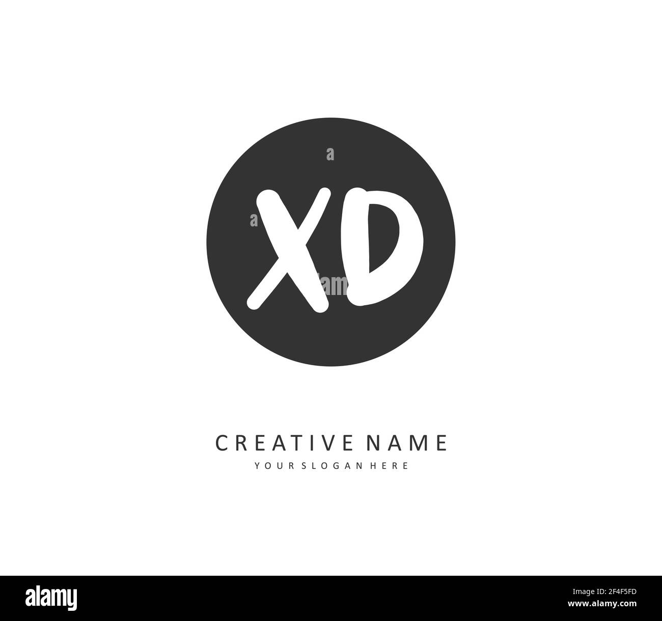 XD Initial letter handwriting and signature logo. A concept handwriting ...