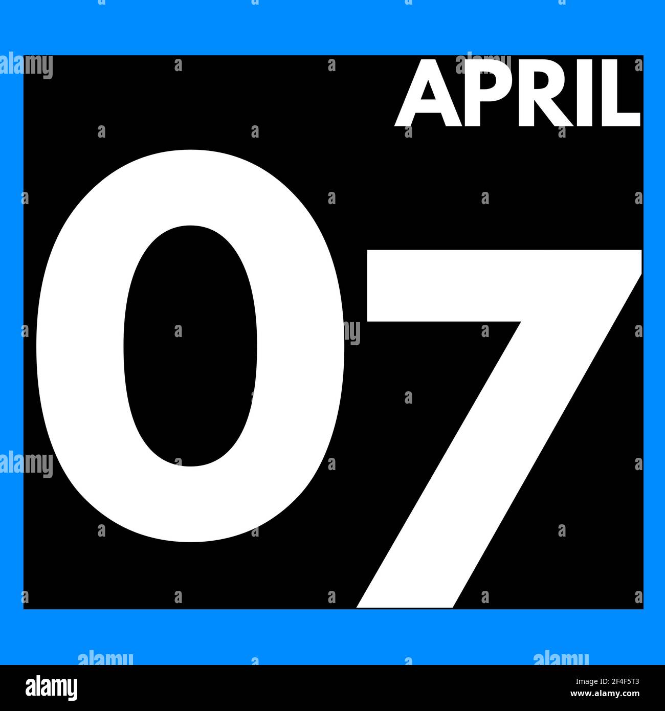 April 7 . Modern daily calendar icon .date ,day, month .calendar for ...