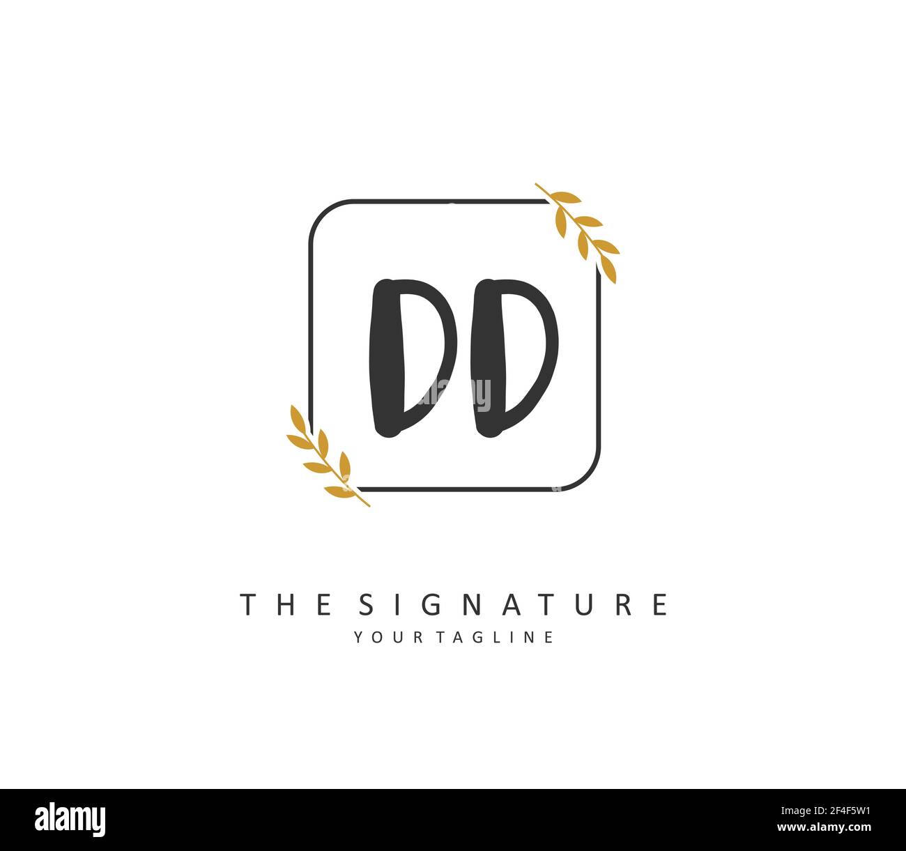 DD Initial letter handwriting and signature logo. A concept handwriting ...