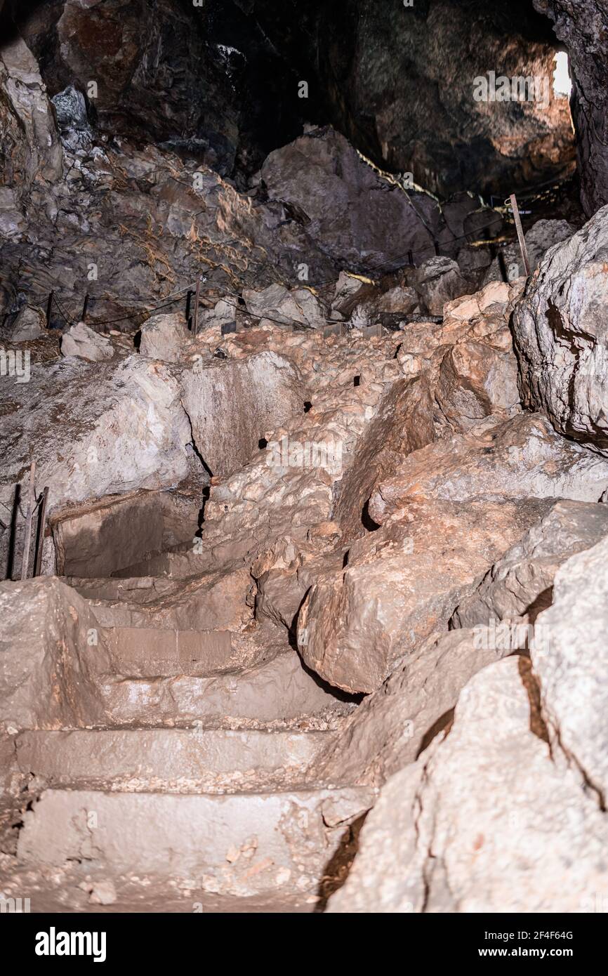 Stairs in a cave hi-res stock photography and images - Alamy