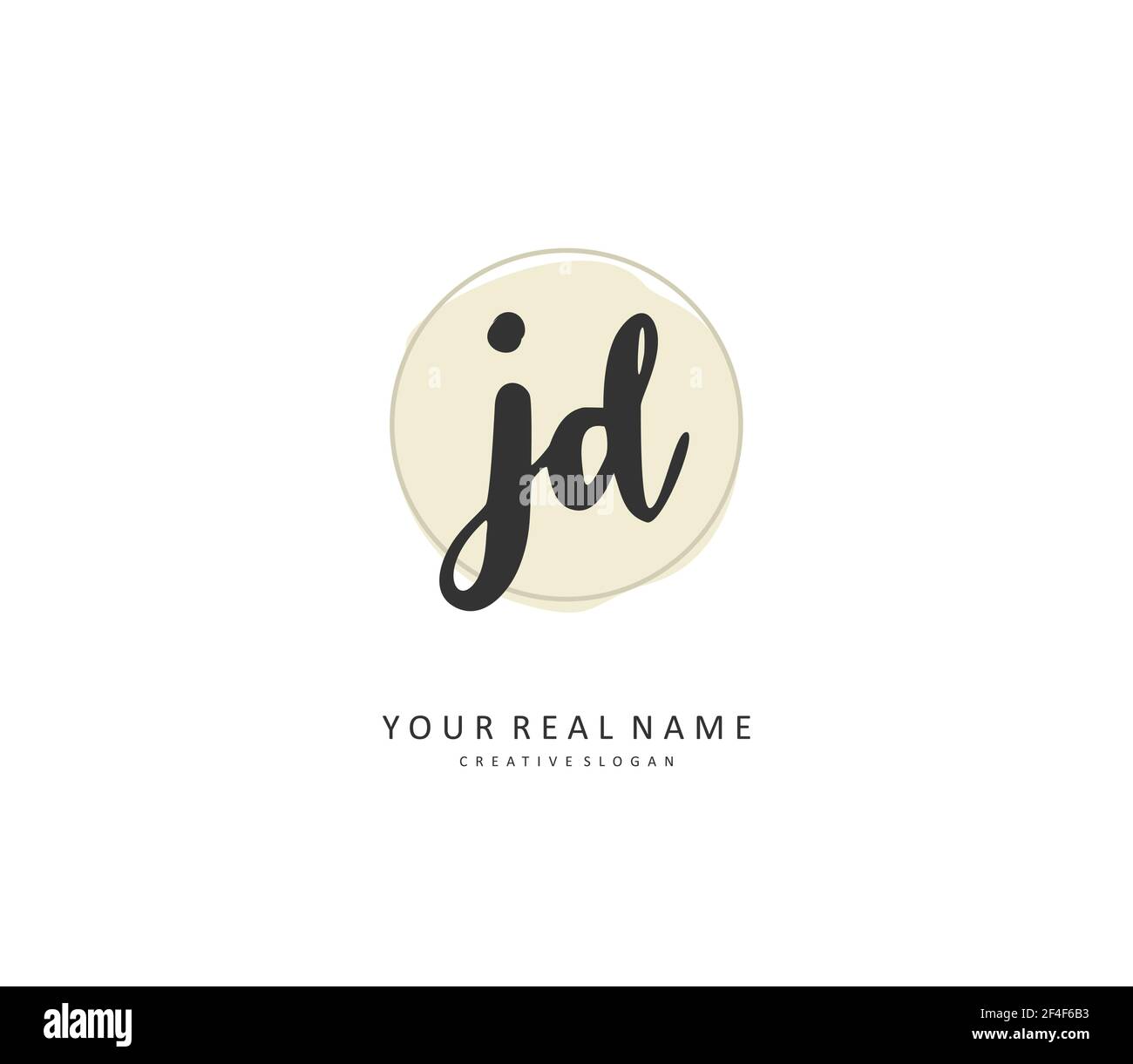 JD Initial letter handwriting and signature logo. A concept handwriting ...