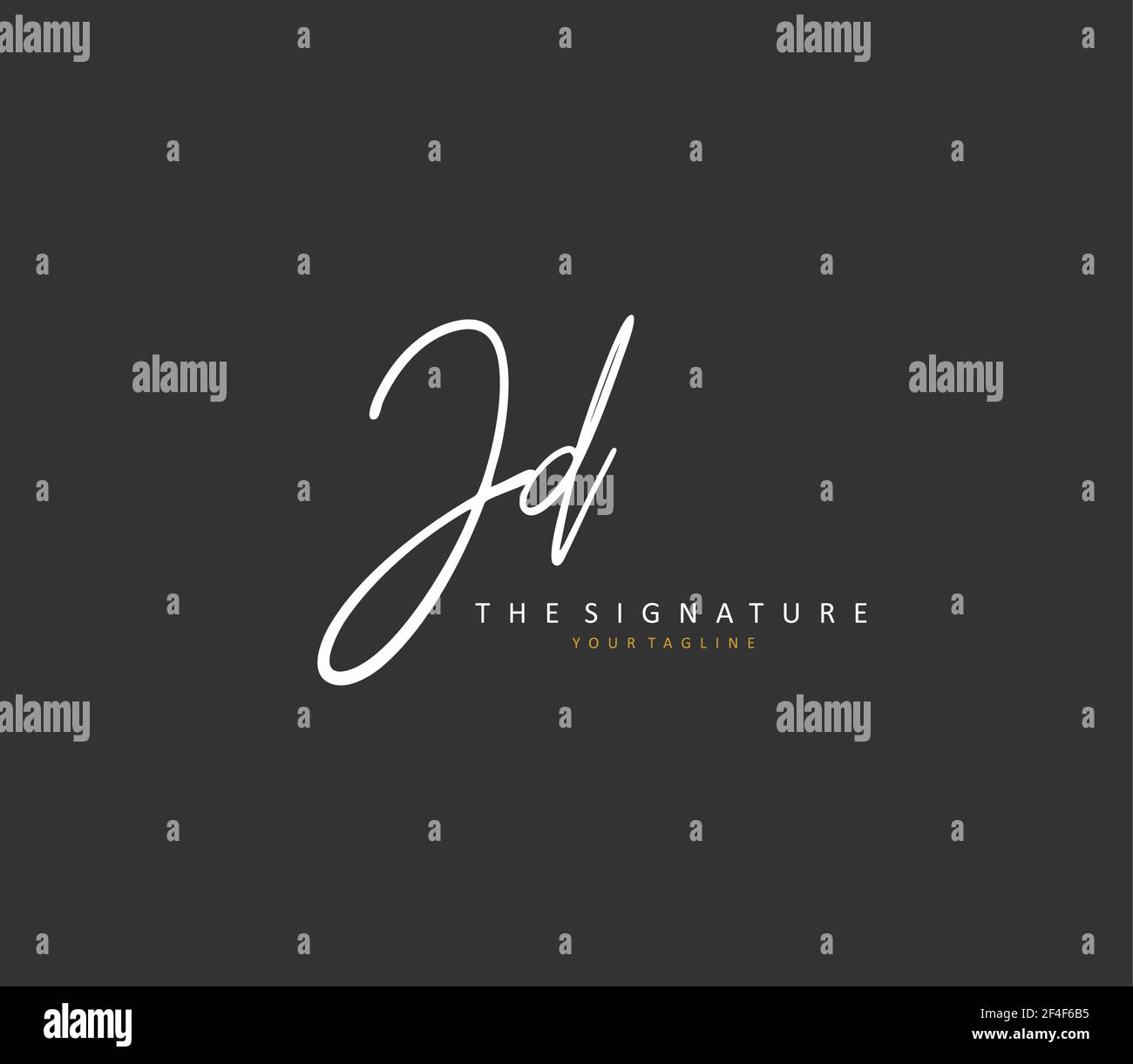 JD Initial letter handwriting and signature logo. A concept handwriting ...