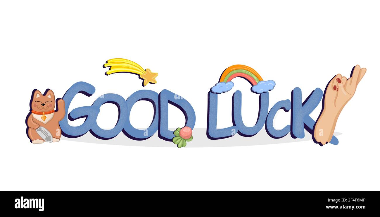Good Luck hand drawn vector lettering Stock Vector Image & Art - Alamy
