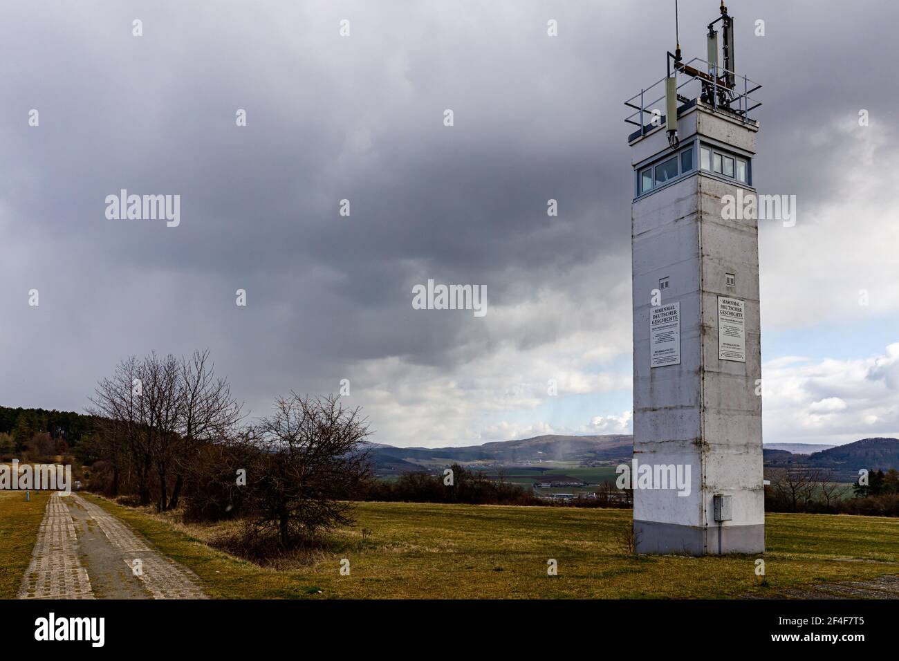 The monument of the German Border Point Alpha Stock Photo - Alamy