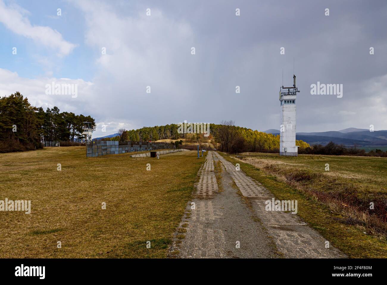 The monument of the German Border Point Alpha Stock Photo - Alamy