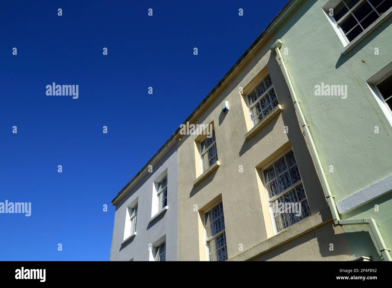 Colourful painted terraced houses on The Bayle, Folkestone, Kent ...