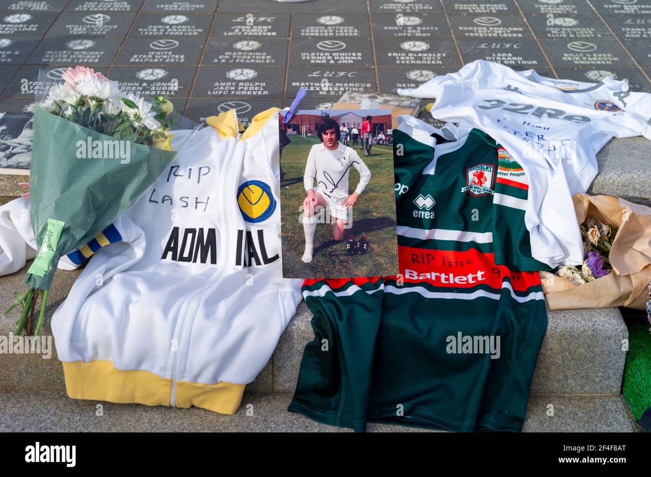 Peter Patrick Lorimer Memorial, Elland Road Leeds 20 March 202. Peter ...