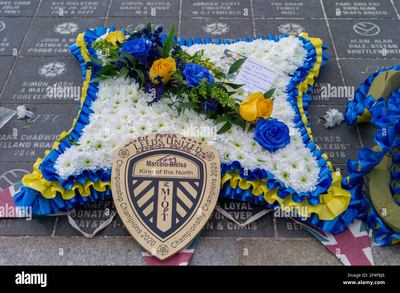 Peter Patrick Lorimer Memorial, Elland Road Leeds 20 March 202. Peter ...