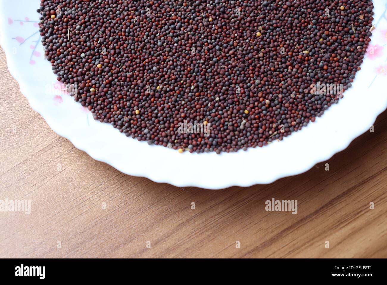 healthy and spicy mustard stock on plate Stock Photo - Alamy