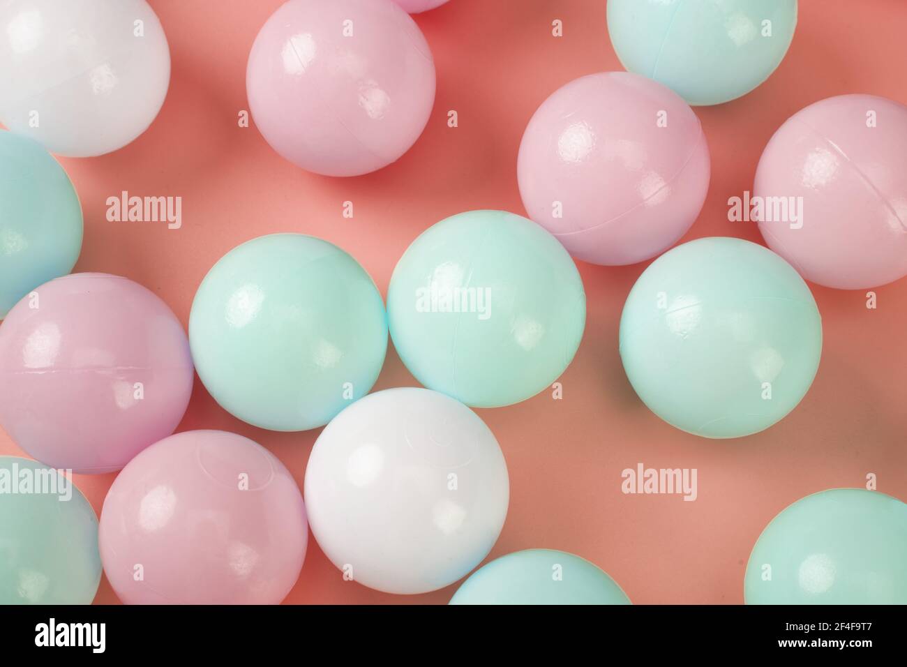 A closeup shot of plastic balls of pastel colors Stock Photo - Alamy