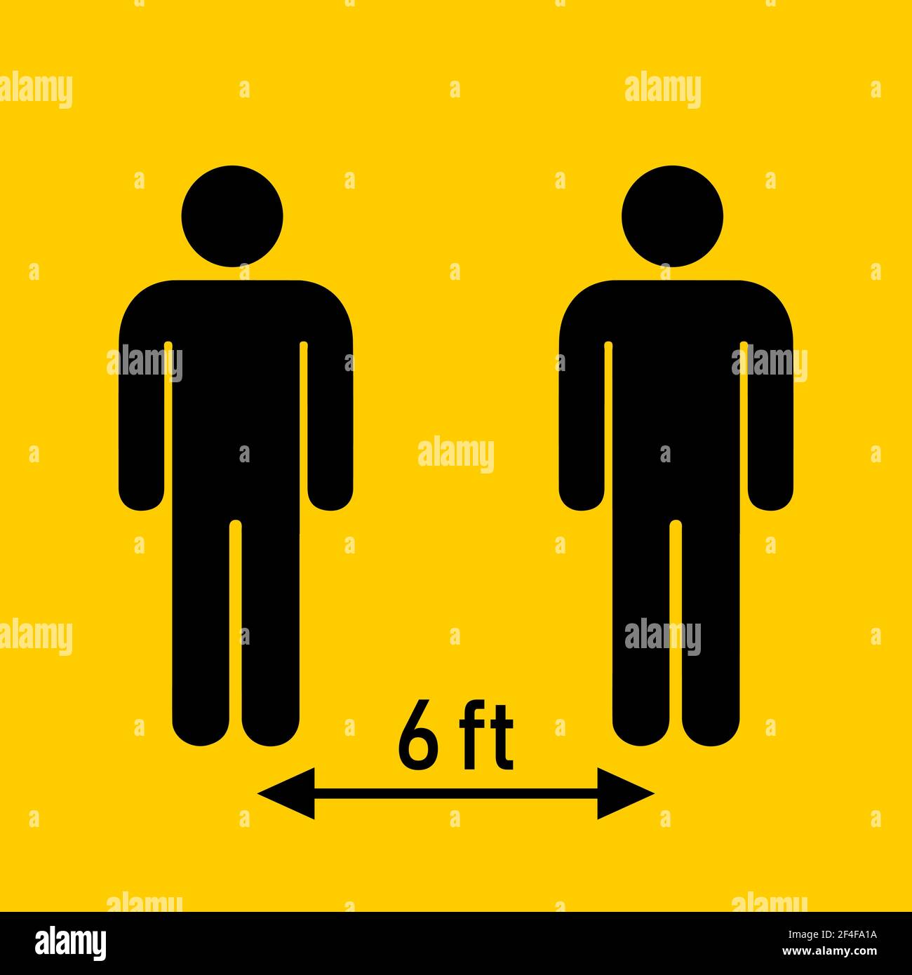 Social Distancing. Keep 6 Feet Distance. Coronovirus Epidemic ...