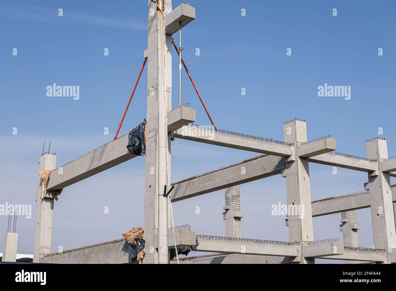 concrete beams on construction site Stock Photo - Alamy