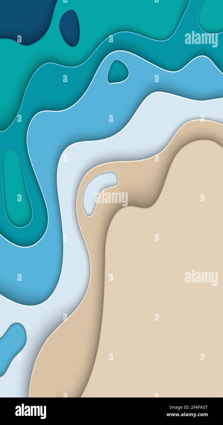 Abstract Paper Cut Background Template with Place for your text. Vector ...