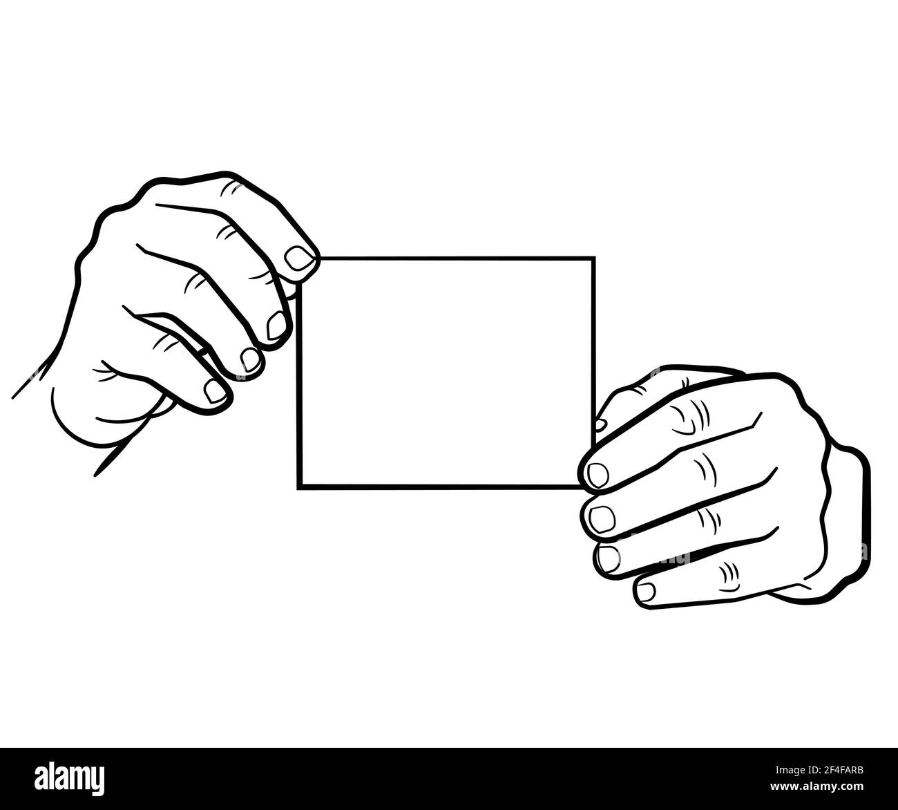Hand holding sheet of paper Black and White Stock Photos & Images - Alamy