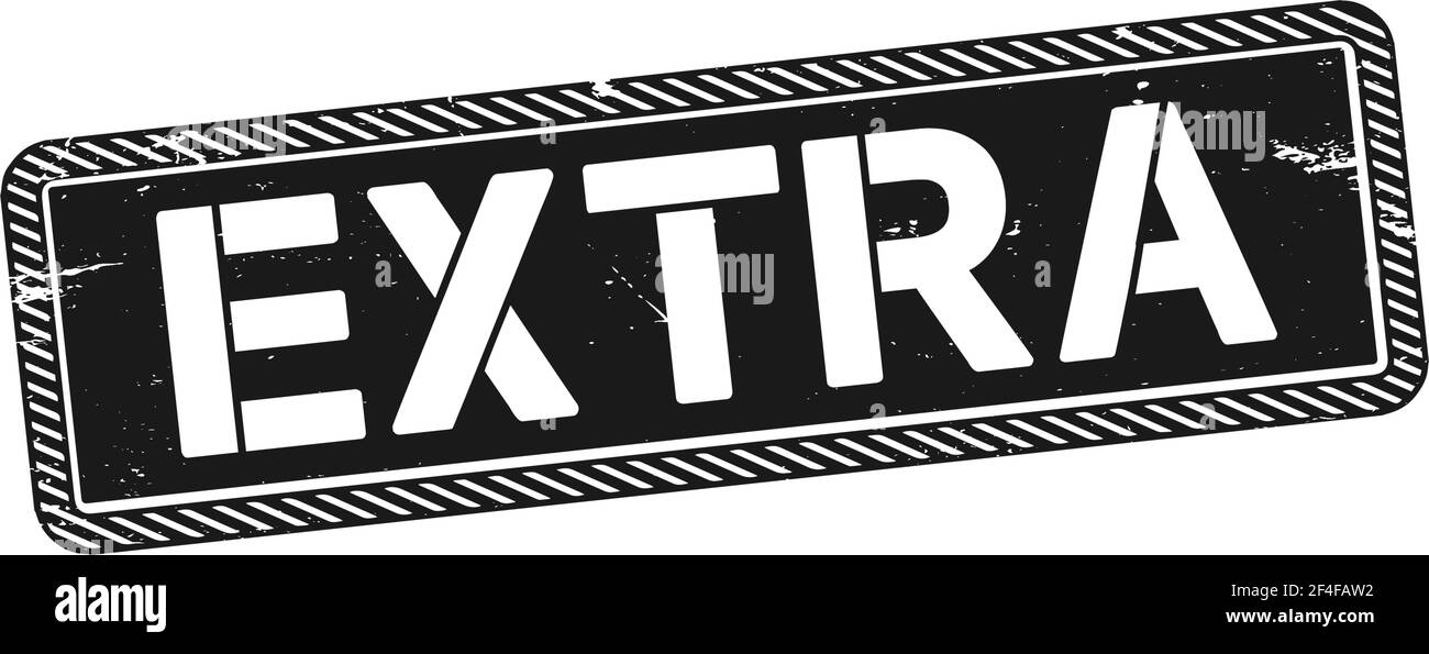 Grunge extra square rubber stamp, vector illustration Stock Vector ...